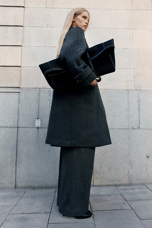 Knee-length coat