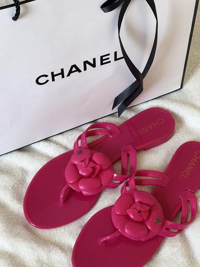 Chanel vintage pink papuce / japanke original