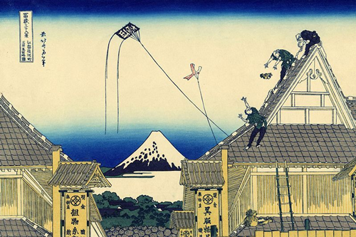 Skica prodavnice Mitsui u Surugi u Edu (1830–32)
