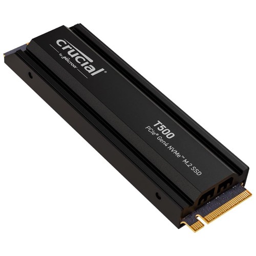 Crucial 1TB T500 heatsink PCIe Gen4 NVMe M.2 SSD/Solid State Drive | CT1000T500SSD5