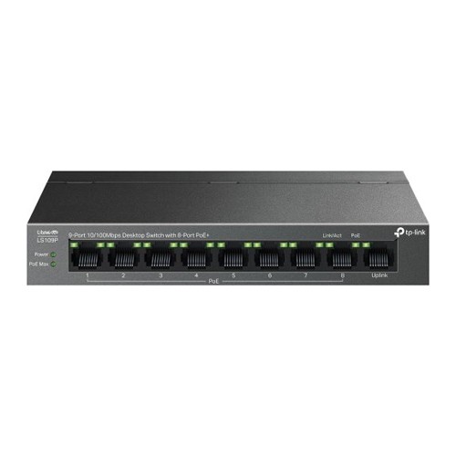 TP-Link 9-Port 10/100Mbps 8-Port PoE+ Desktop Switch | LS109P