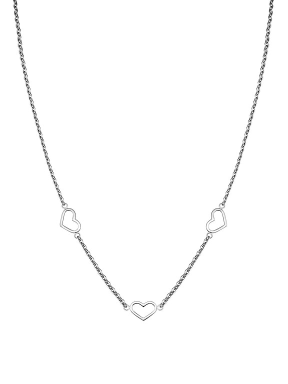 TRIPLE HEART NECKLACE SILVER