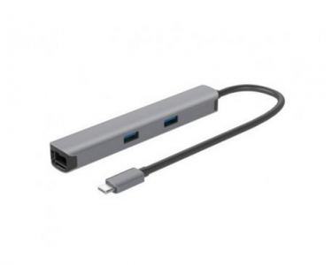 E-GREEN Adapter USB 3.1 tip C (M) - HDMI + 2 x USB 3.0 + SD/TF+PD 100W + RJ45 (F)1000 Mbps (7 u 1)