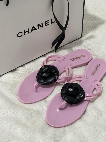 Chanel vintage pink papuce / japanke original NOVO