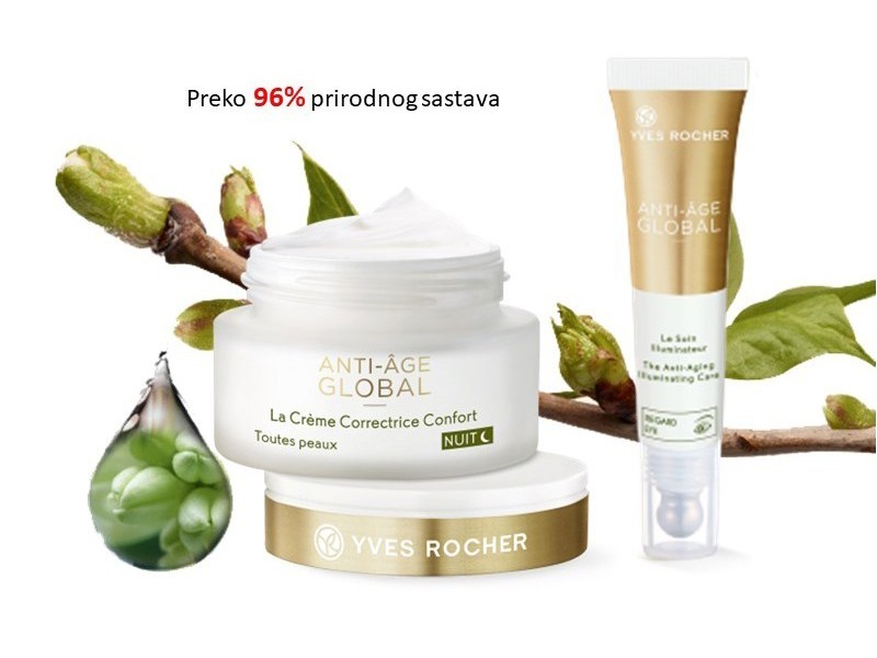 Anti Age Global set noćna krema i antirid Yves Rocher