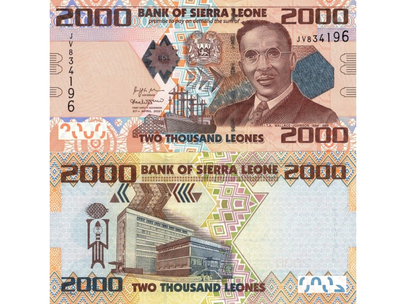 SIERRA LEONE 2000 Leones 2021 UNC, P-31