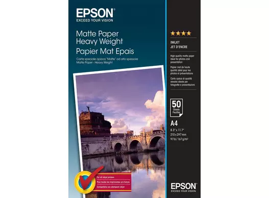 Epson A4 mat papir, 167 g/m², 50 listova