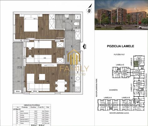 Trosoban stan 61m² na prodaju – idealan porodični