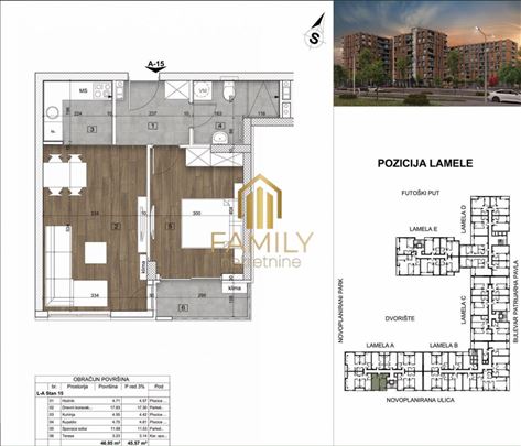 Prodaja dvosobnog stana 45m² – idealna lokacija, N