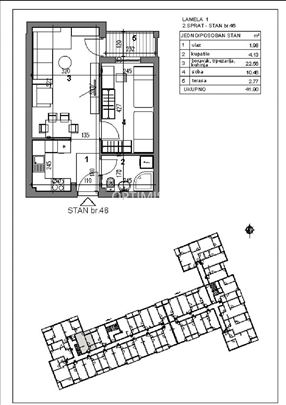 Mirijevo, Podmorničara Đorđa Mitrovića, 42m2, 1.5