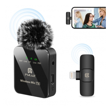Bezicni mikrofon Lavalier za mobilni telefon PULUZ PU645B iPhone Lightning