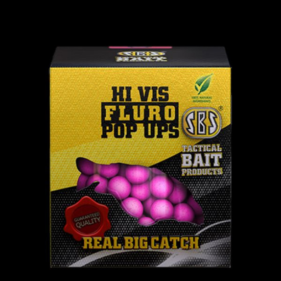 SBS HI VIS FLURO POP UPS 100GR 10-14MM PINK GARLIC