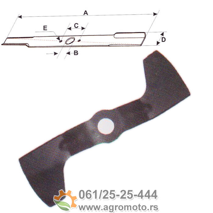 Nož za kosilicu 378x32 mm MTD