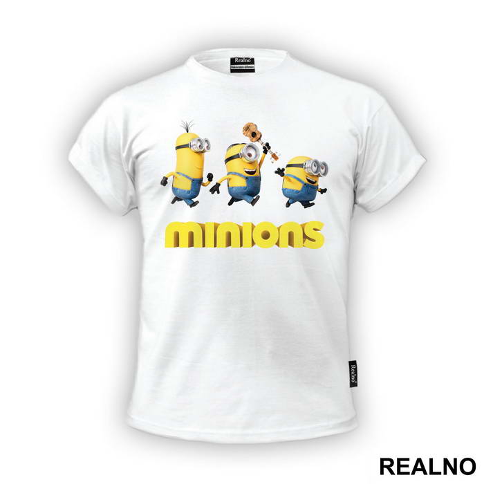 OUTLET - BELA MUŠKA MAJICA VELIČINE 3XL - MINIONS