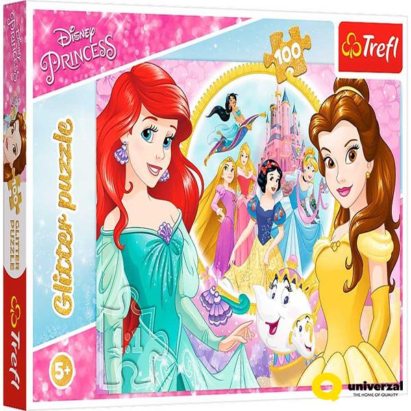 PUZZLE 100 DELOVA PRINCESS GLITTER TREFL T14819