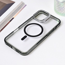 Futrola Magsafe transparent za iPhone 16 Plus 6.7 crna