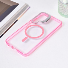 Futrola Magsafe transparent za Samsung S926B Galaxy S24 Plus pink