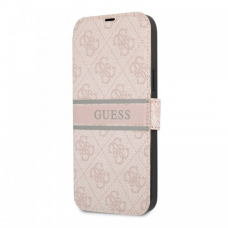 Futrola Guess Stripe Bk Pu za iPhone 13 Pro 6.1 roze (GUBKP13L4GDPI)