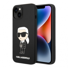 Futrola Karl Lagerfeld Hc Silicone NFT Ikonik za iPhone 15 6.1 crna (KLHCP15SSNIKBCK)