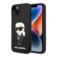 Futrola Karl Lagerfeld Hc Silicone NFT Ikonik za iPhone 15 Plus 6.7 crna (KLHCP15MSNIKBCK)