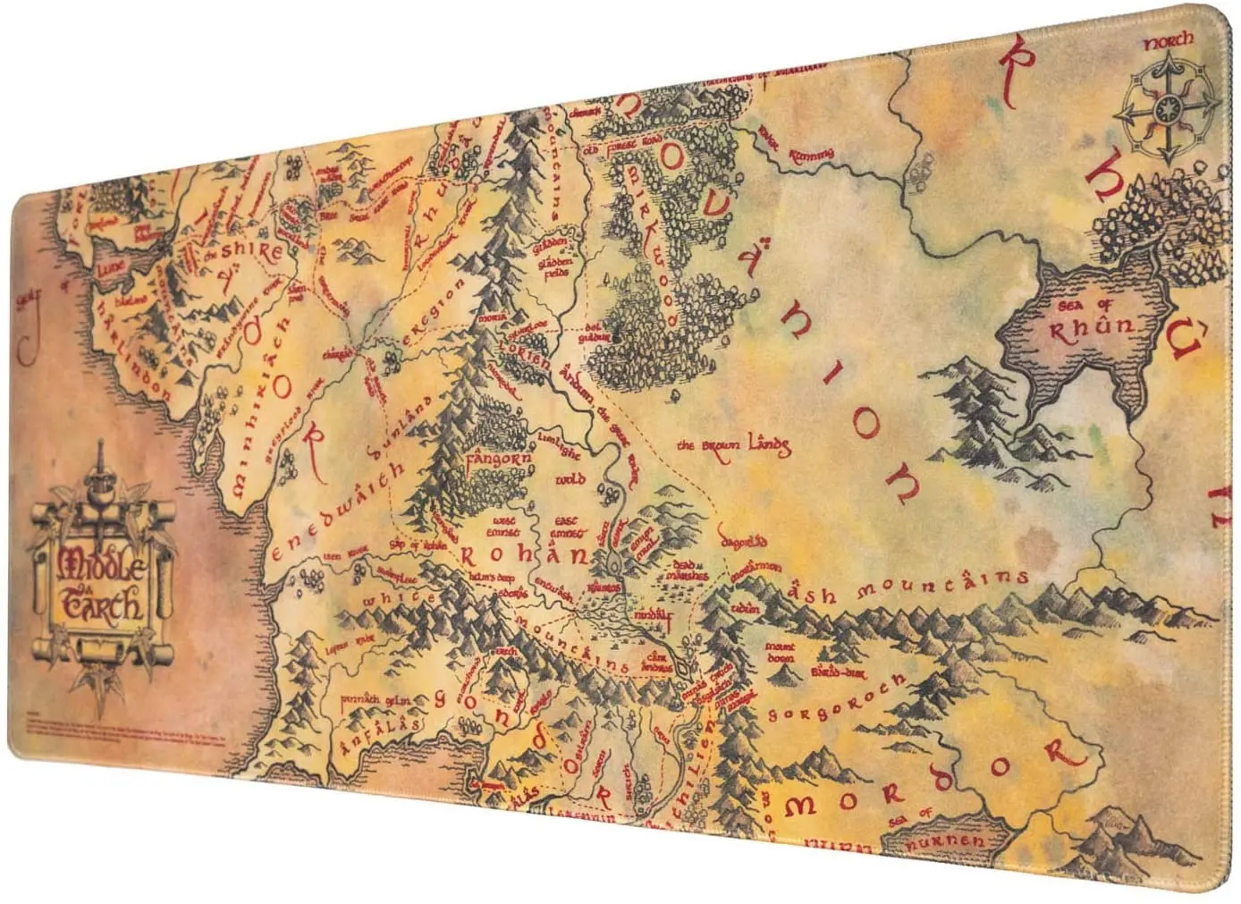 GRUPO ERIK Podloga za miša Lord Of The Rings - Middle Earth Map XXL