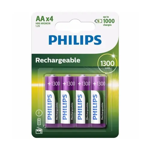 BATERIJA PHILIPS AA 1.2V 1300mAh punjive 4 kom