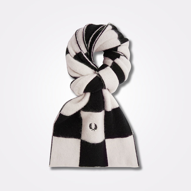 Fred Perry Chequerboard Lambswool Scarf