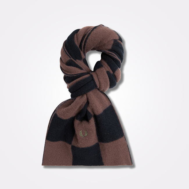 Fred Perry Chequerboard Lambswool Scarf