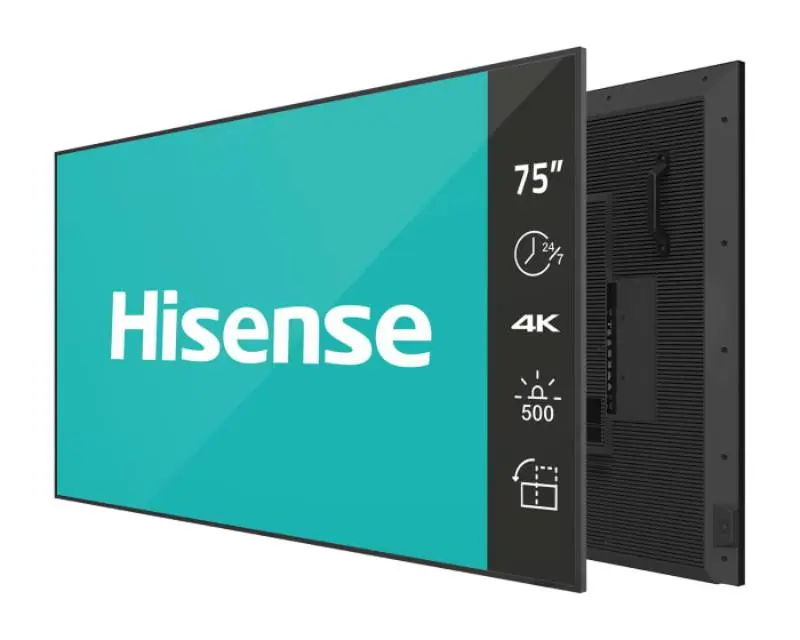 HISENSE 75 inča 75DM66D 4K UHD 500 nita Digital Signage Display - 24/7 Operation