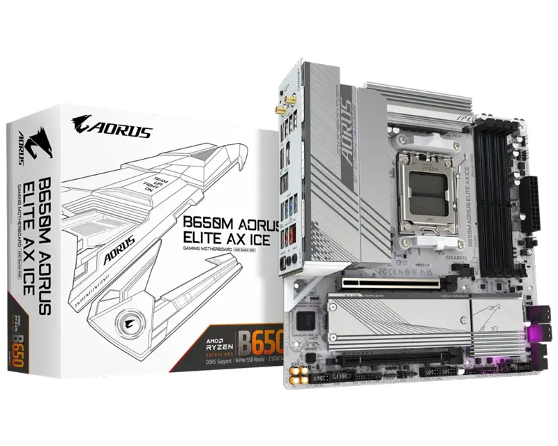 GIGABYTE B650M A ELITE AX ICE rev. 1.x matična ploča