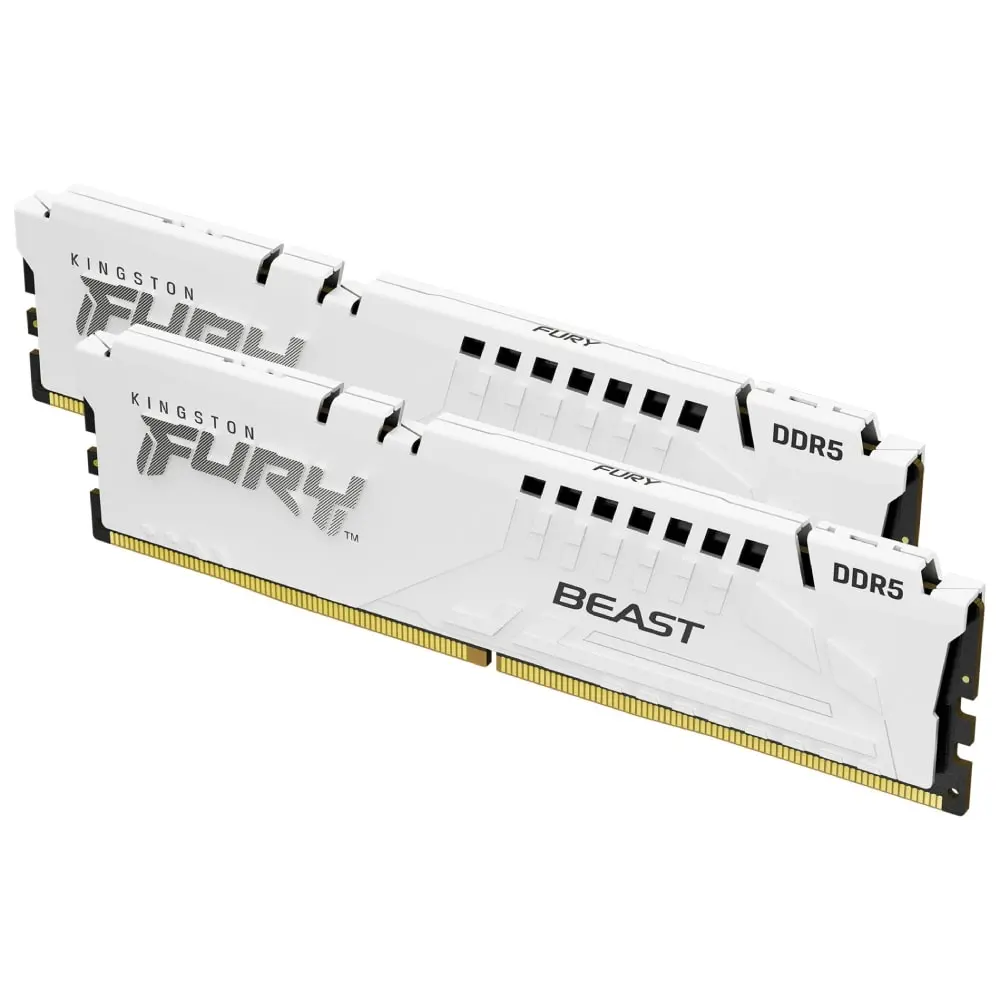 Kingston RAM memorija DDR5 64GB (2x32GB) 6000MHz CL36 DIMM [FURY Beast] White EXPO KF560C36BWEK2-64