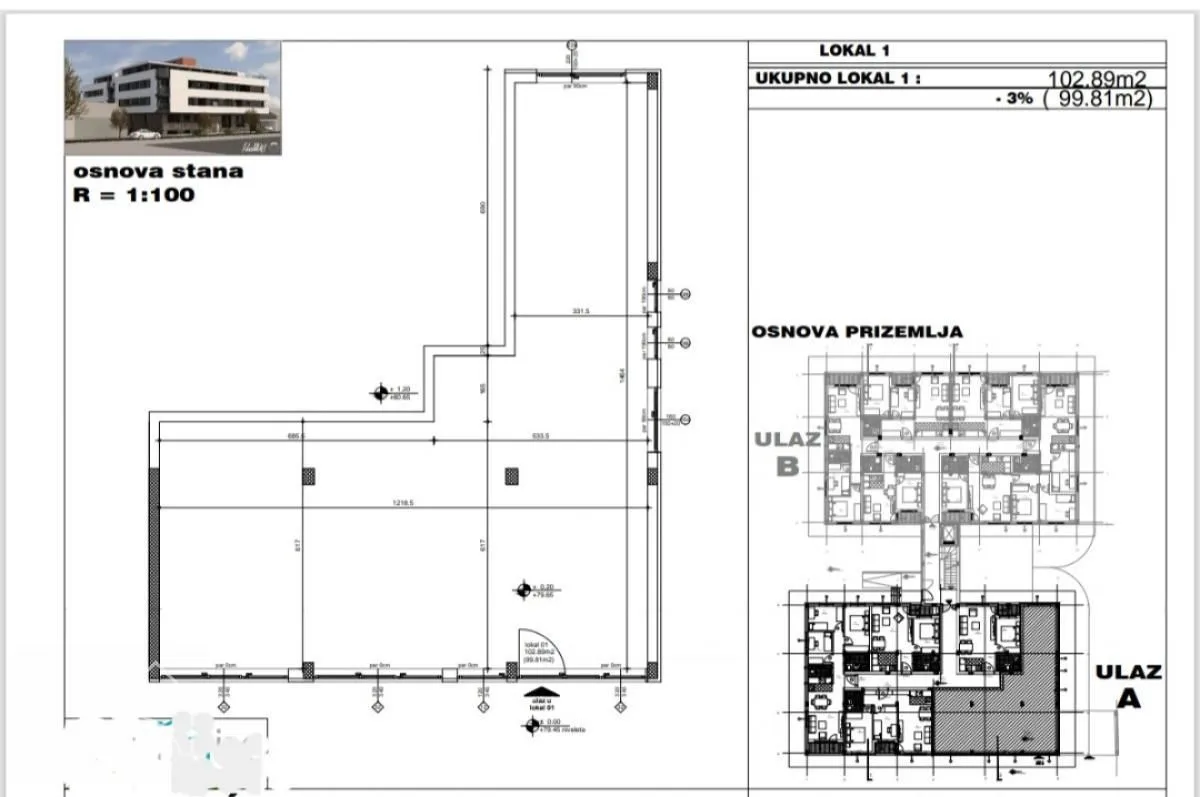 Izdavanje, poslovni prostor, 103m2, Telep, Novi Sad, Novi Sad