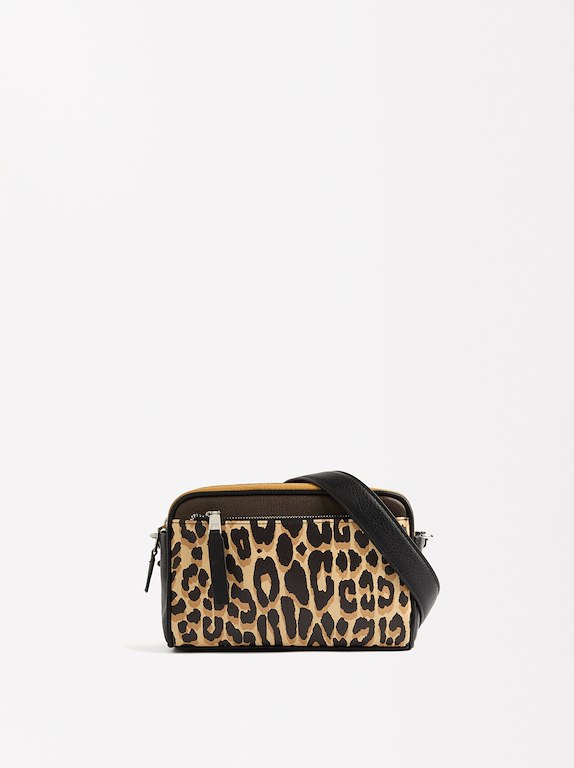 CROSSBODY BAG WITH LEOPARD PRINT