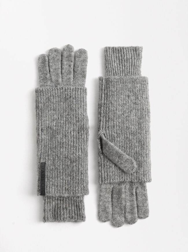 Knitted Gloves With Wool