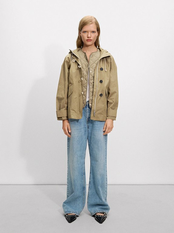 HIGH-NECK PARKA WITH VEST