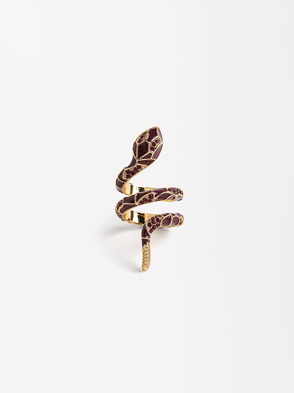 Snake Ring With Enamel