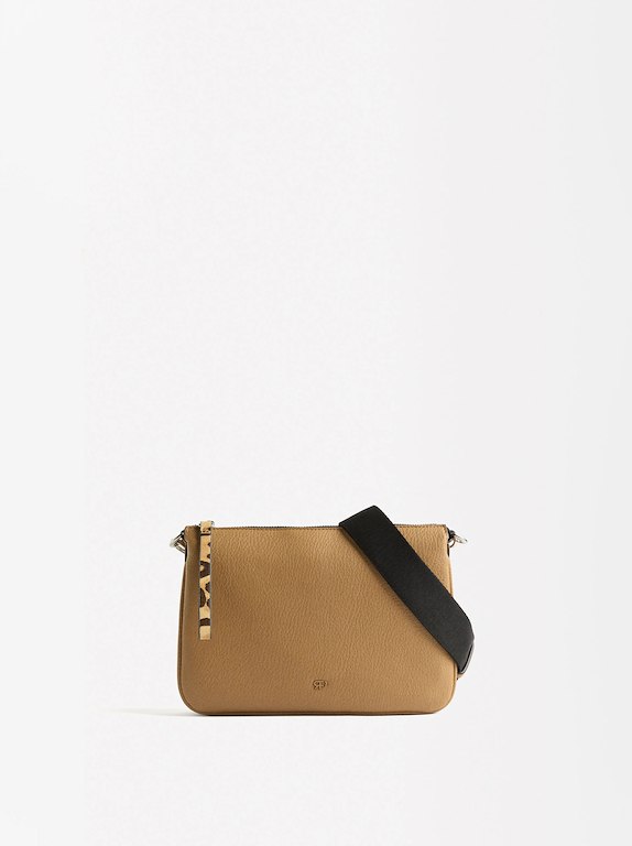 CROSSBODY BAG WITH LEOPARD PRINT LEATHER DETAIL