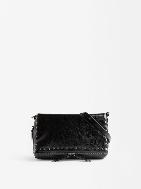 Shoulder Bag With Flap Stud Detail