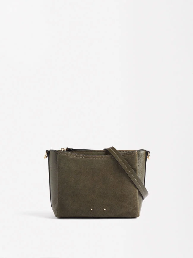 Crossbody Bag With Leather Endings