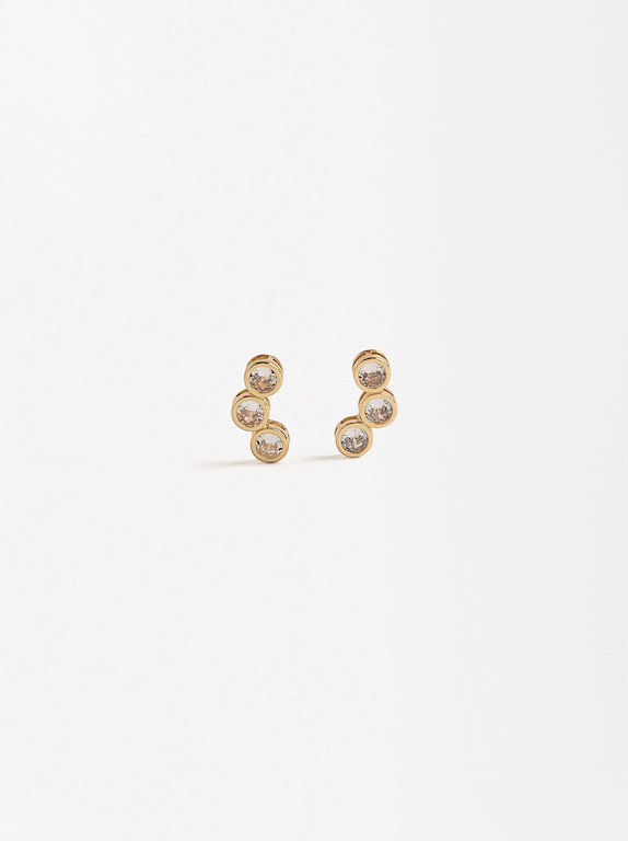 GOLD EARRINGS WITH ZIRCONIAS