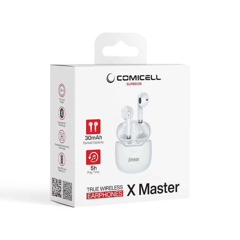 Slusalice bluetooth Comicell Superior X Master bele