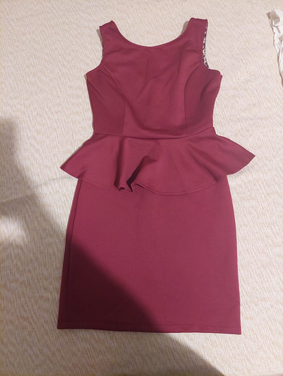 Peplum bordo haljina predivna SADA 500