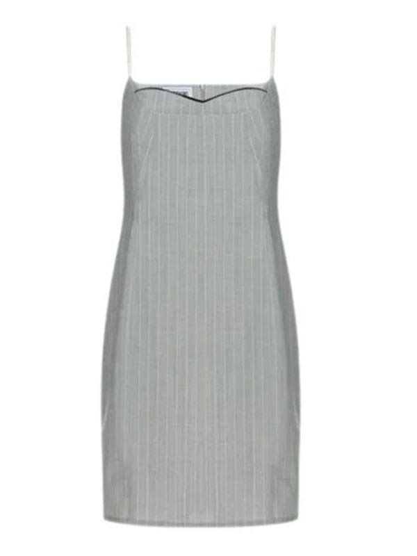 Moschino Jeans - Prugasta sivi mini haljina