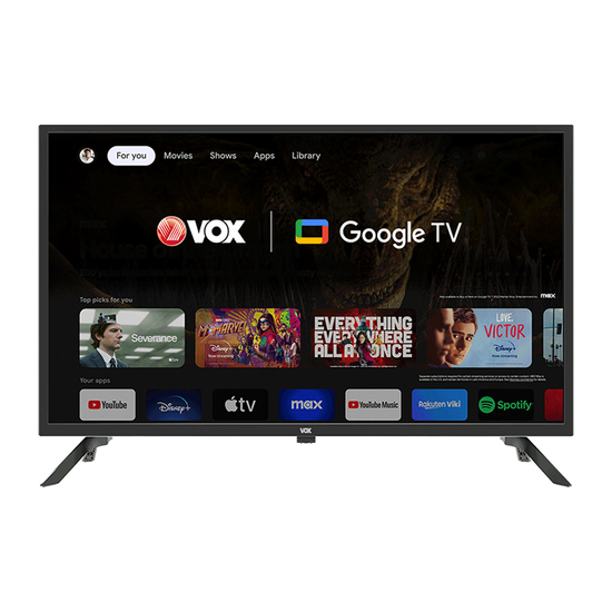 Televizor Vox 32GOH300B, 32" (81 cm), 1366 x 768 HD Ready, Smart Google TV