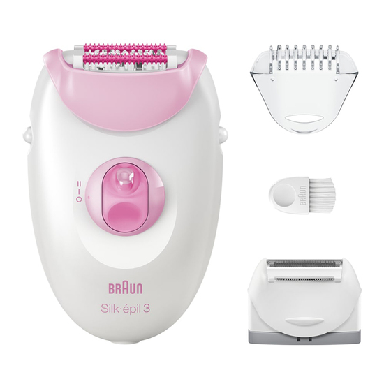 Epilator Braun SE3-031, Bela / Roze