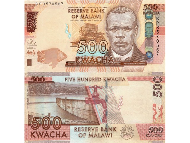 MALAWI 500 Kwacha 2017 UNC, P-66