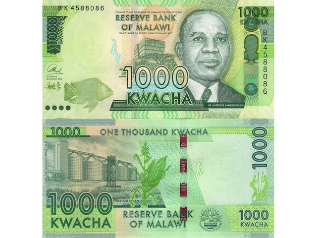 MALAWI 1000 Kwacha 2016 UNC, P-67