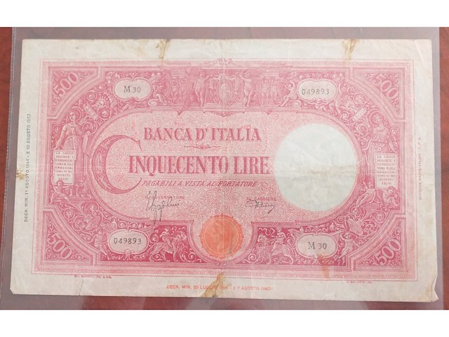 500 LIRA 1944