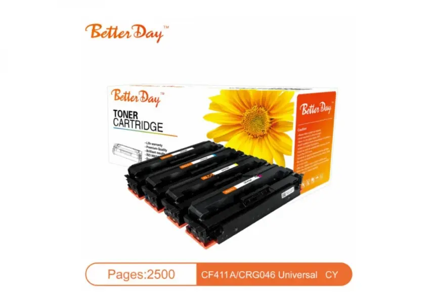 Toner BetterDay M452 CF411A/CN CRG-046C zam. kaseta za HP Cyan 2.5k