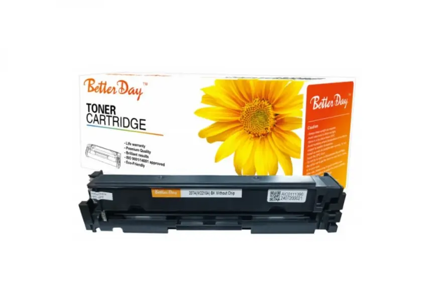 Toner BetterDay 207A(W2210A) M255/M283 zam. kaseta za HP Black 1.7k (bez cipa)